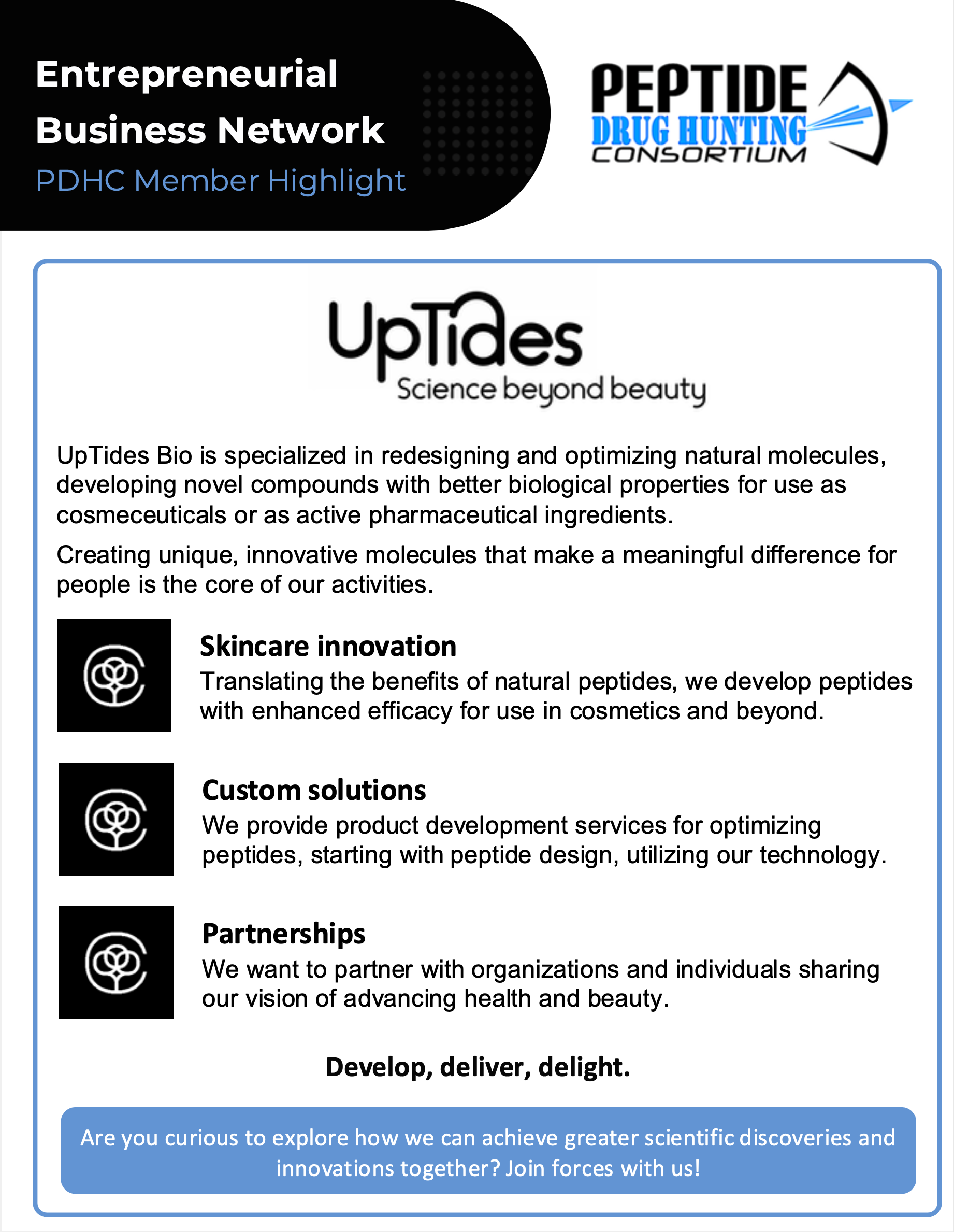 UpTides Bio joins the PDHC's Entrepreneurial Network - UpTides Bio